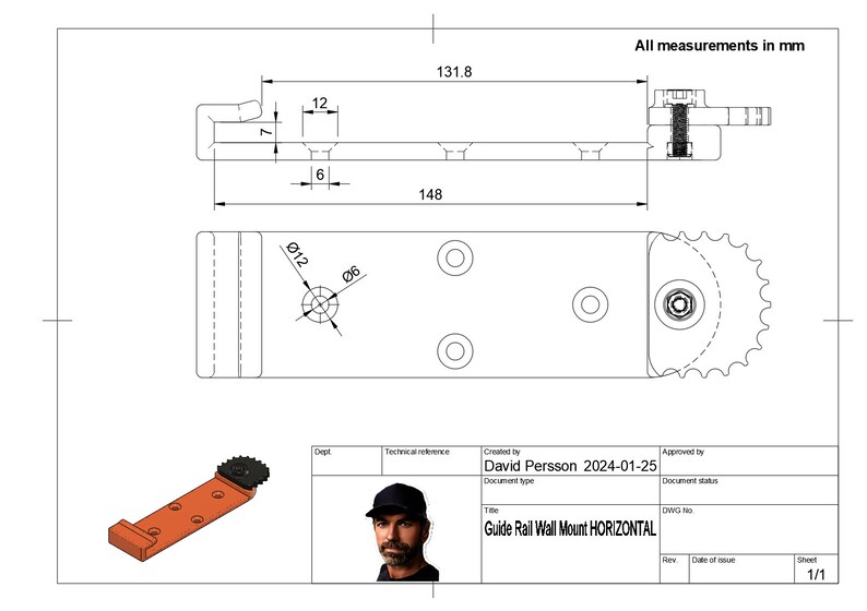Bosch/mafell Guide Rail Wall Mount for Shop/garage Organizer Tool ...