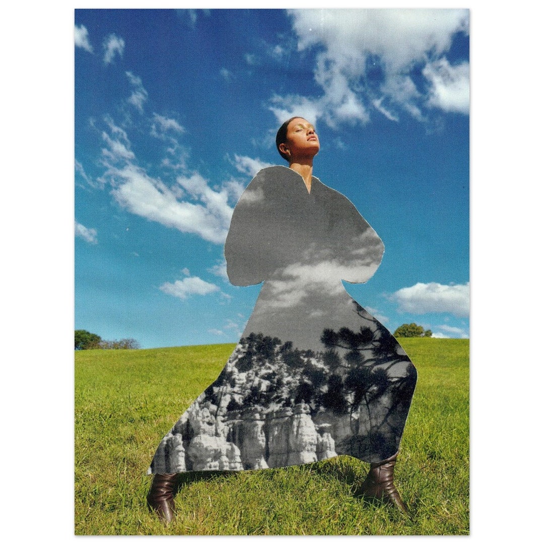 Freedom: Original Collage Art Print , Vintage Print , Retro Style ...