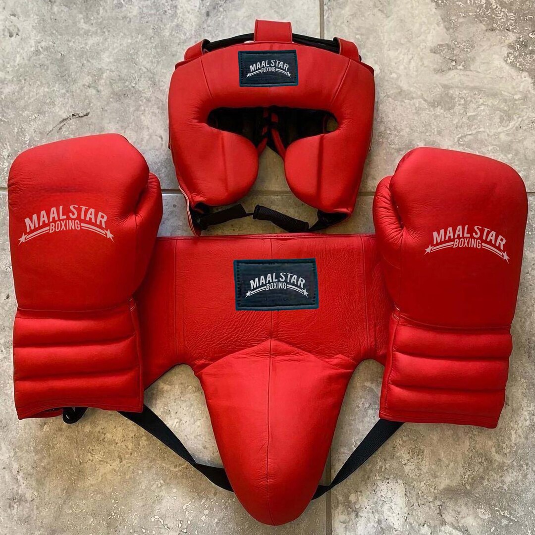 Full Red Boxing Sparring Kit by Maalstar Champions Choice Made up With ...