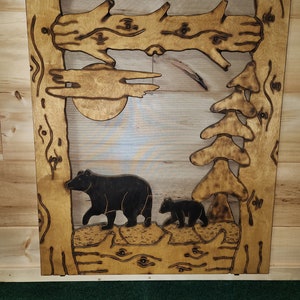 Black Bear Carved Screen Door, Custom-made, Rustic, Wildlife, Cabin ...
