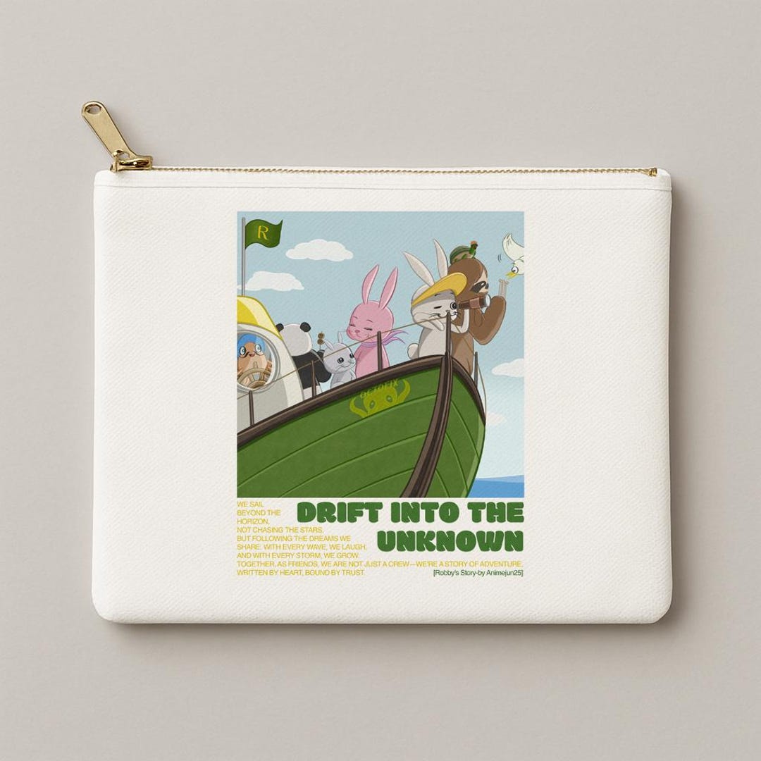 Drift Into the Unknown Poster – Cute Animal Friends Adventure Art Print ...