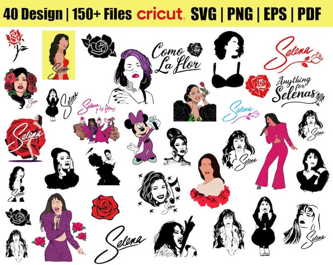 Selena Quintanilla Svg File Set, SVG Bundle LAYERED Cricut Files ...