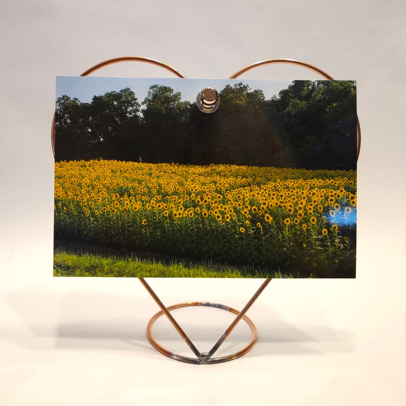 Heart Shaped Picture Display Stand Handmade Steel 4x6 Picture Display ...