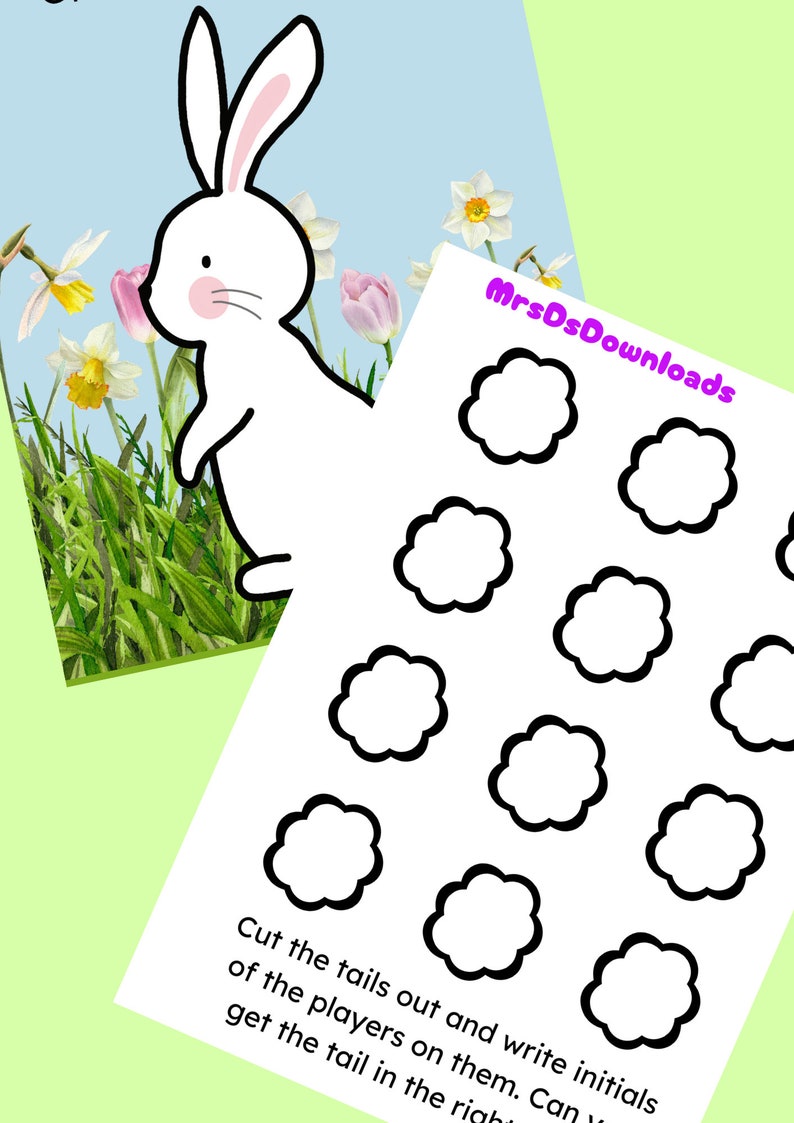 Pin the Tail on the Easter Bunny - Etsy