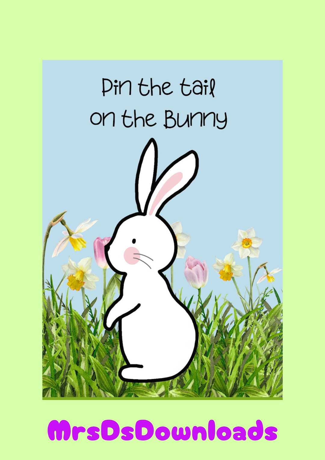 Pin the Tail on the Easter Bunny - Etsy
