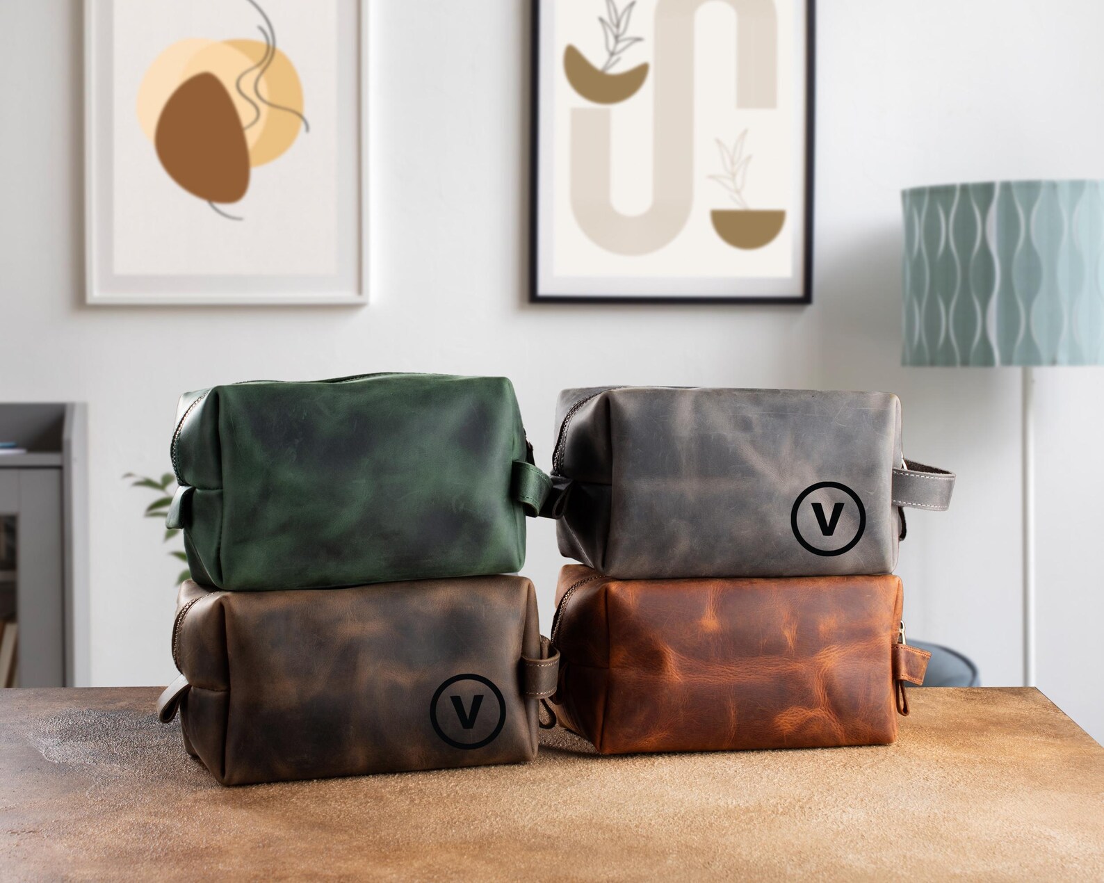 Mens Toiletry Custom Leather Groomsmen Bag | Personalized Dopp Kit and ...