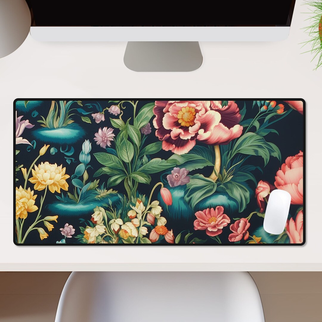 Cottagecore Desk Mat | Green Desk Mat | Gift for Mom Decor | Large ...