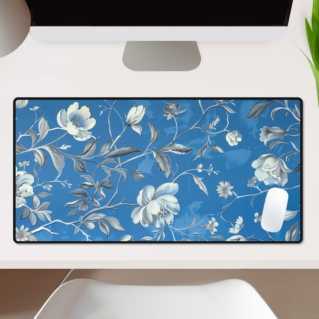 Cottagecore Desk Mat Blue Desk Mat Gift for Mom Decor Office Desk ...