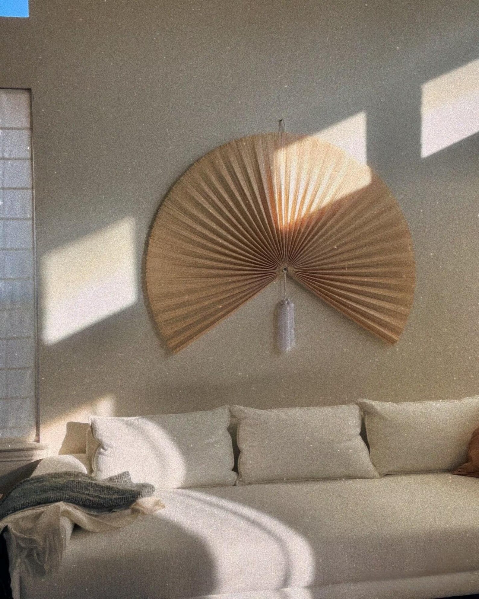 Bamboo Fan Wall Decor, Fan Headboard, Giant Wall Fan, Folding Fan ...