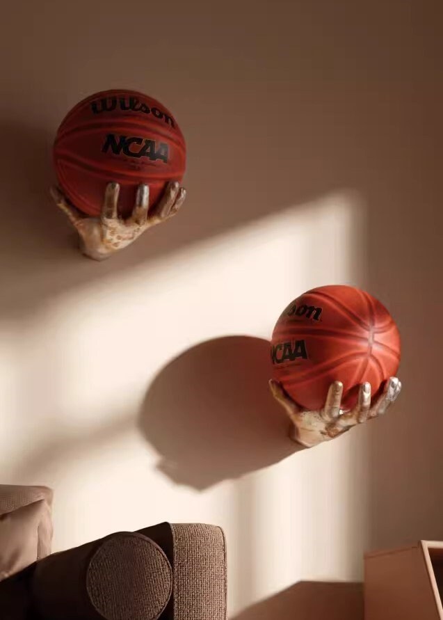 Hand-held Basketball Wall Decoration: Sports-themed Interior Decor ...