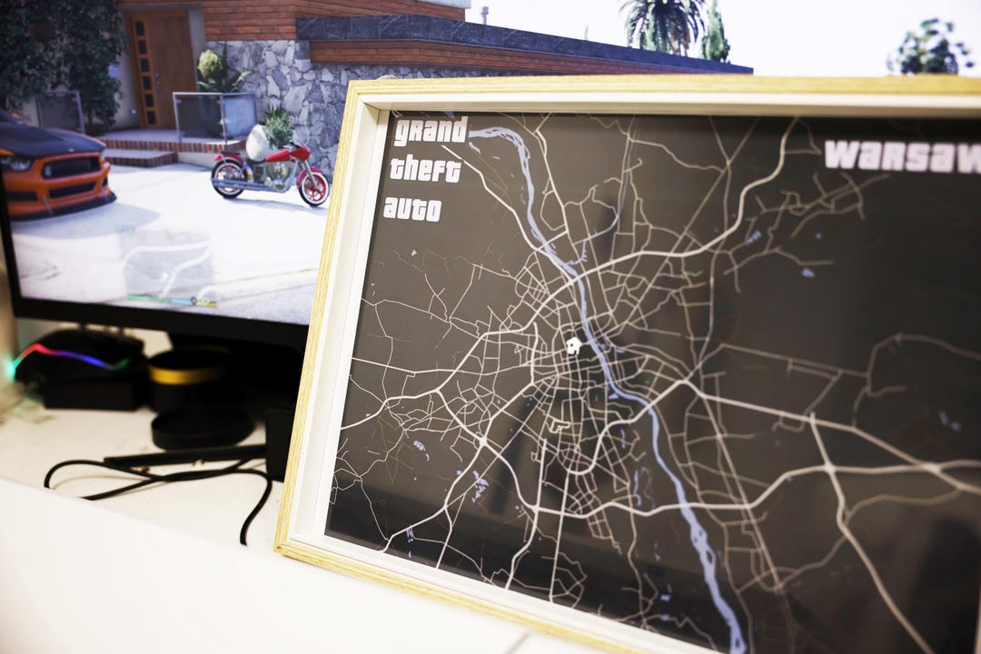 Grand Theft Auto Custom Maps, Custom Maps of Warsaw, Poland, Color ...