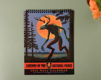 2025 National Park Monsters Calendar - Etsy