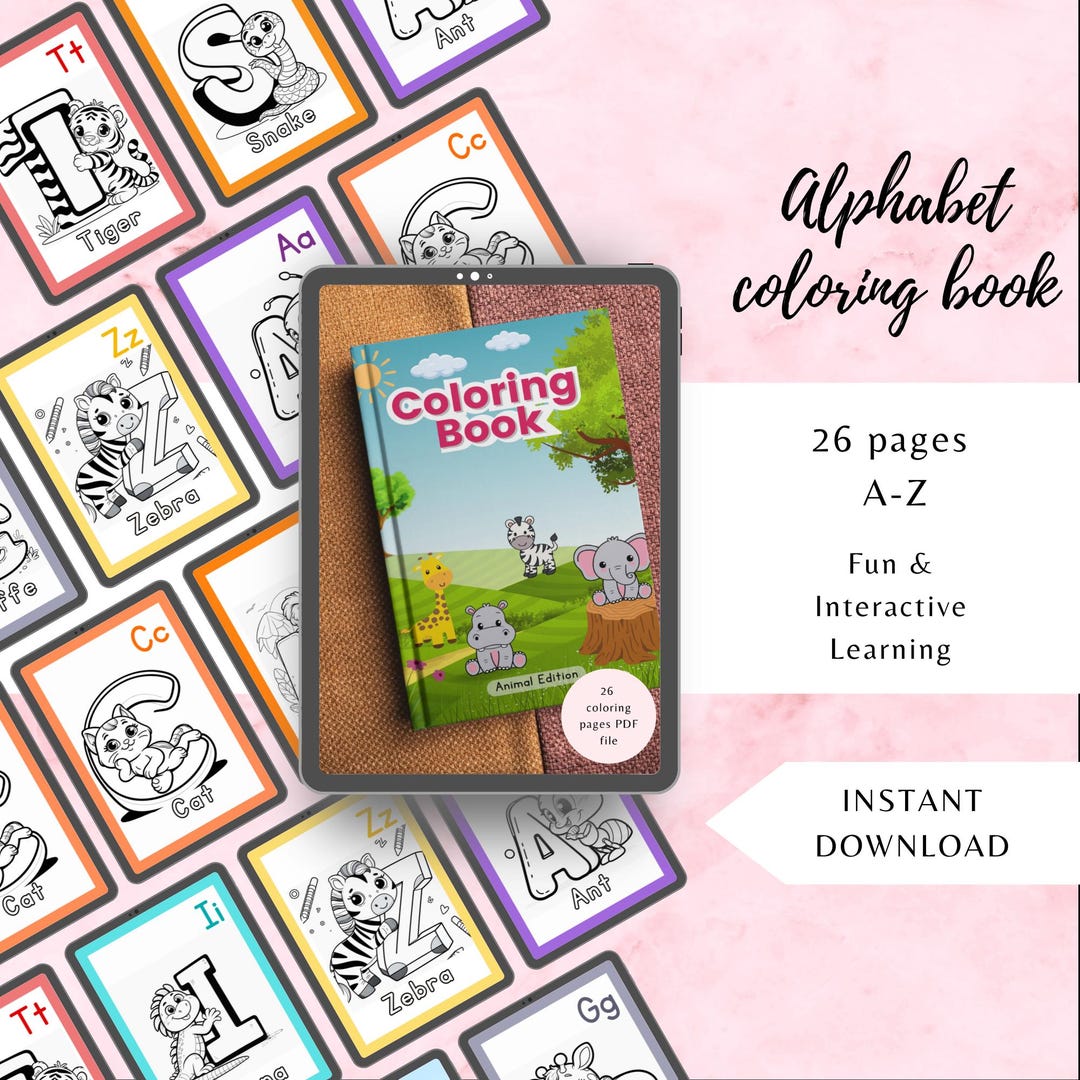 ABC Animal Coloring Book for Kids – Montessori Preschool Printable ...