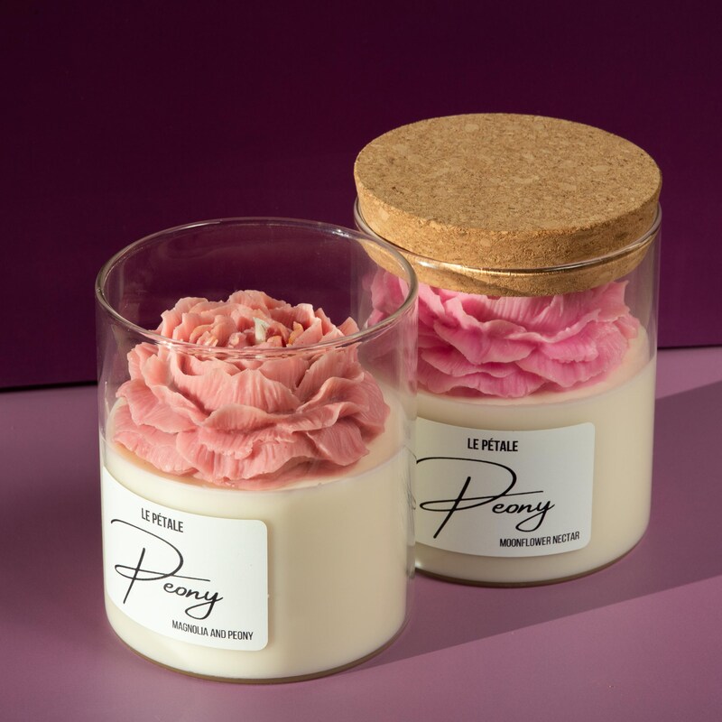 Peony Flower Candles - Etsy