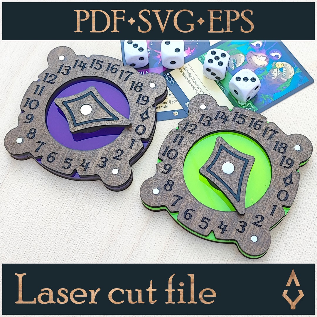 Lorcana Clock Lore Tracker Laser Cut Files 3mm Digital Product PDF SVG ...