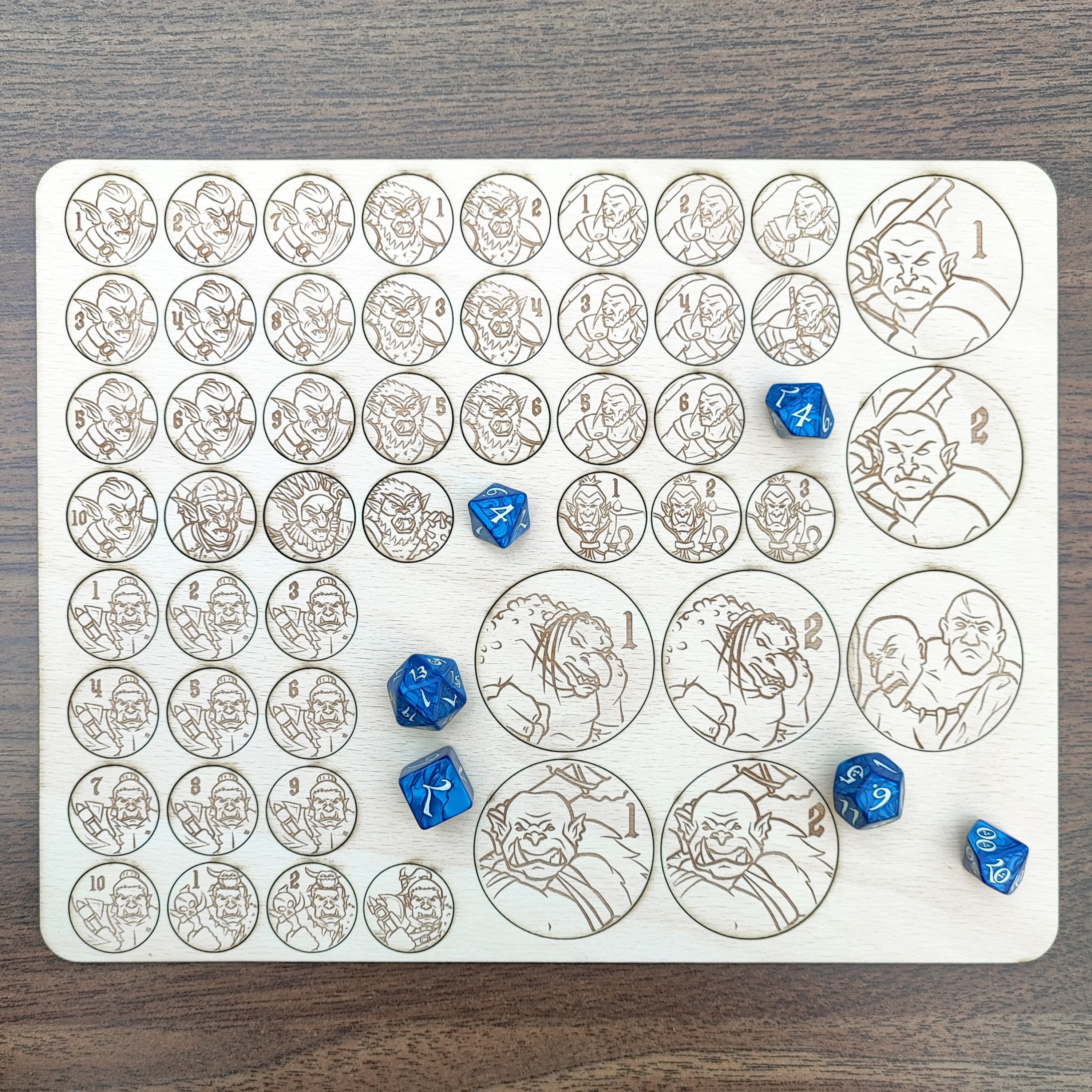 Tabletop RPG Monster Token Set Laser Cut Files 3mm Digital Product ...