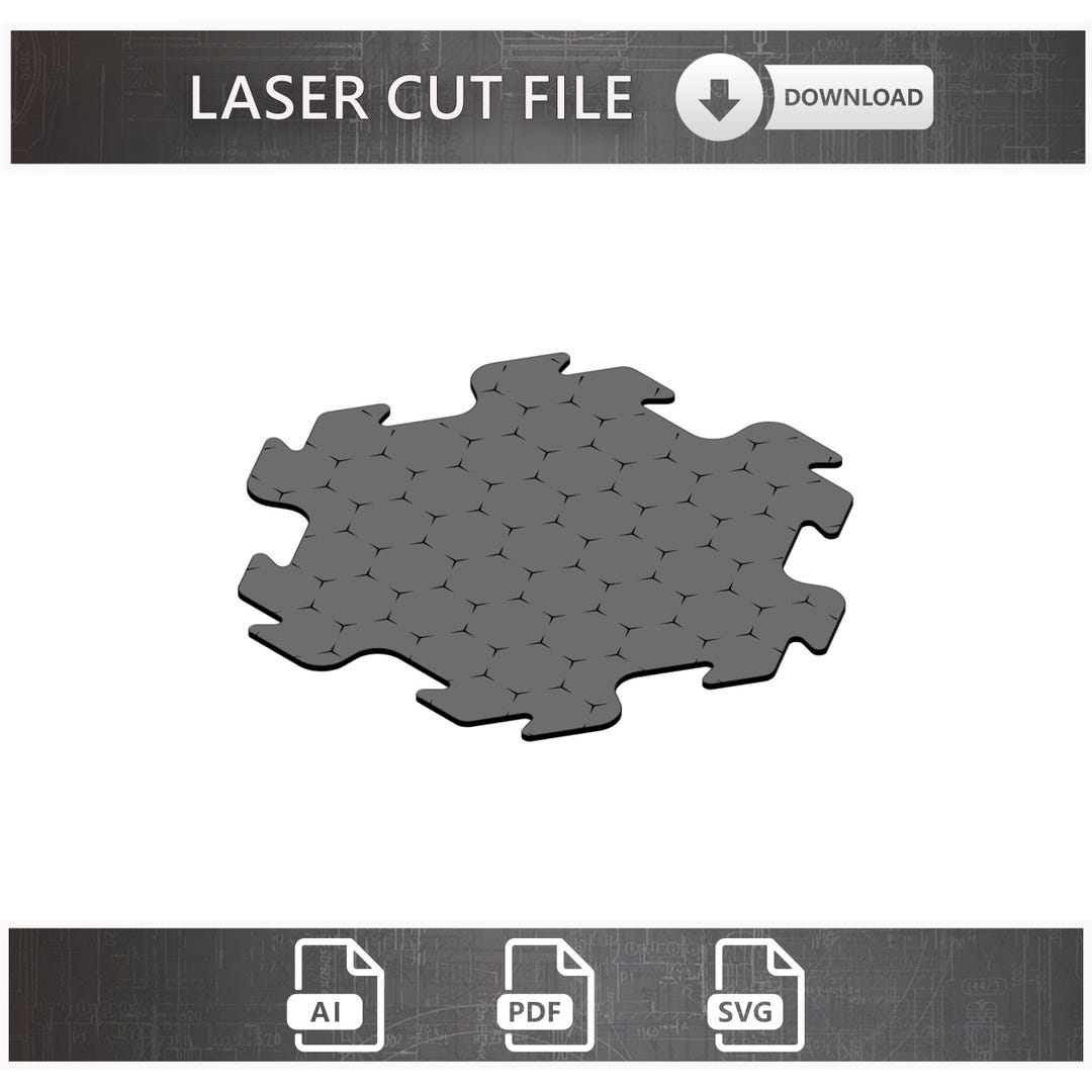 Tabletop RPG Hexagon Grid Battle Map Laser Cut SVG File - Etsy