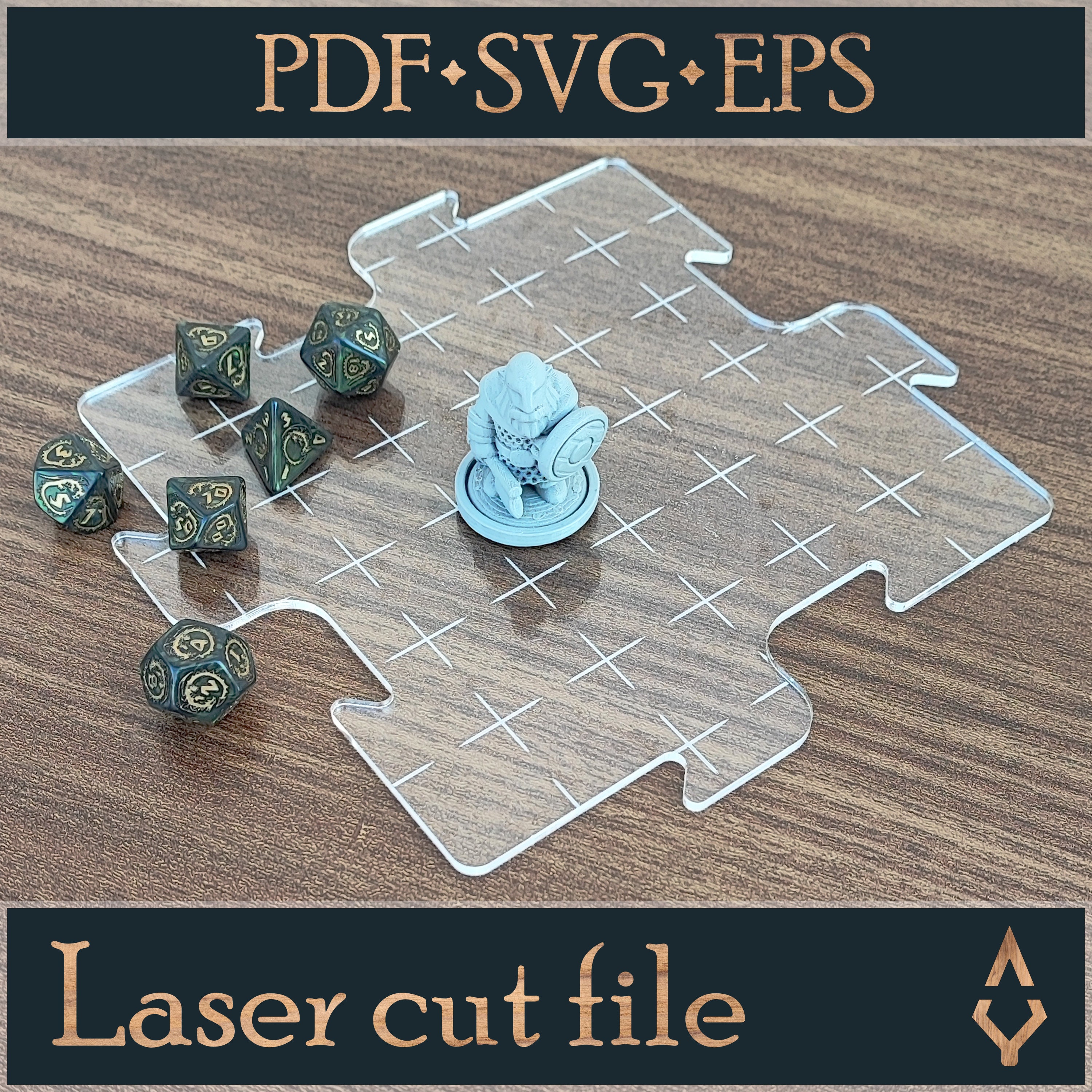 Tabletop RPG Battle Map - 1 Inch Square Grid Map - Dnd Laser Cut SVG ...