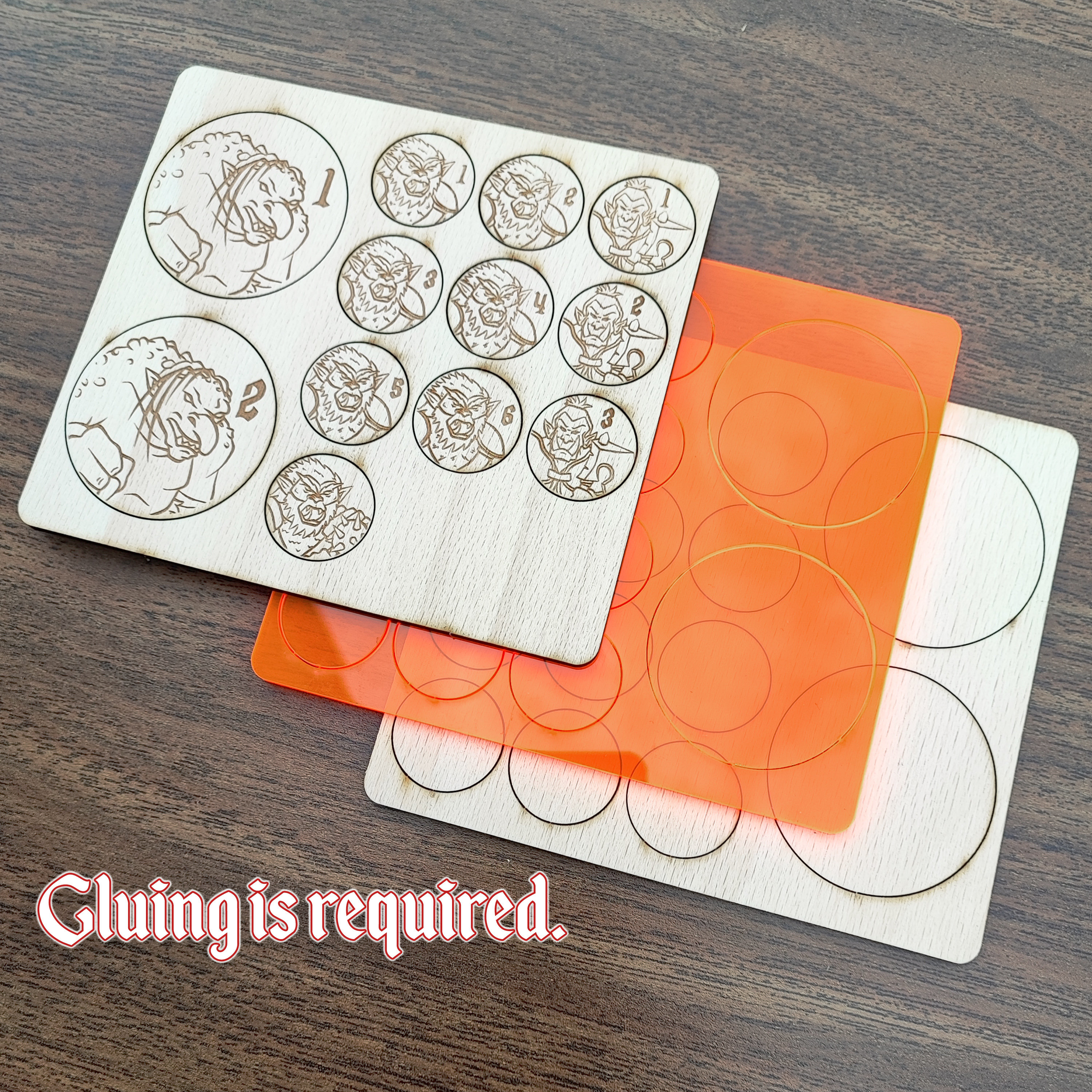 Tabletop RPG Monster Token Set Laser Cut Files 3mm Digital Product ...