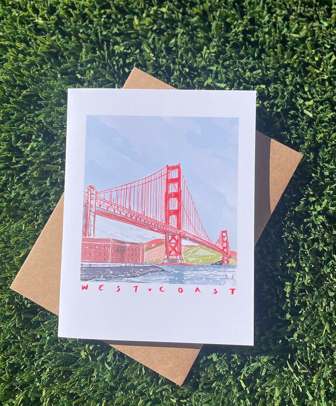 West Coast Greeting Card - Etsy