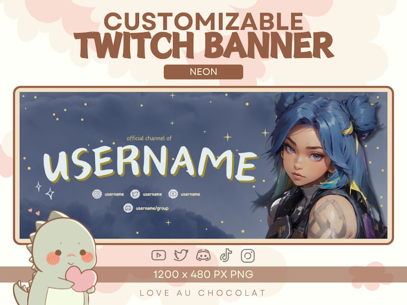 NEON [valorant] | Customizable Twitch Banner - Etsy