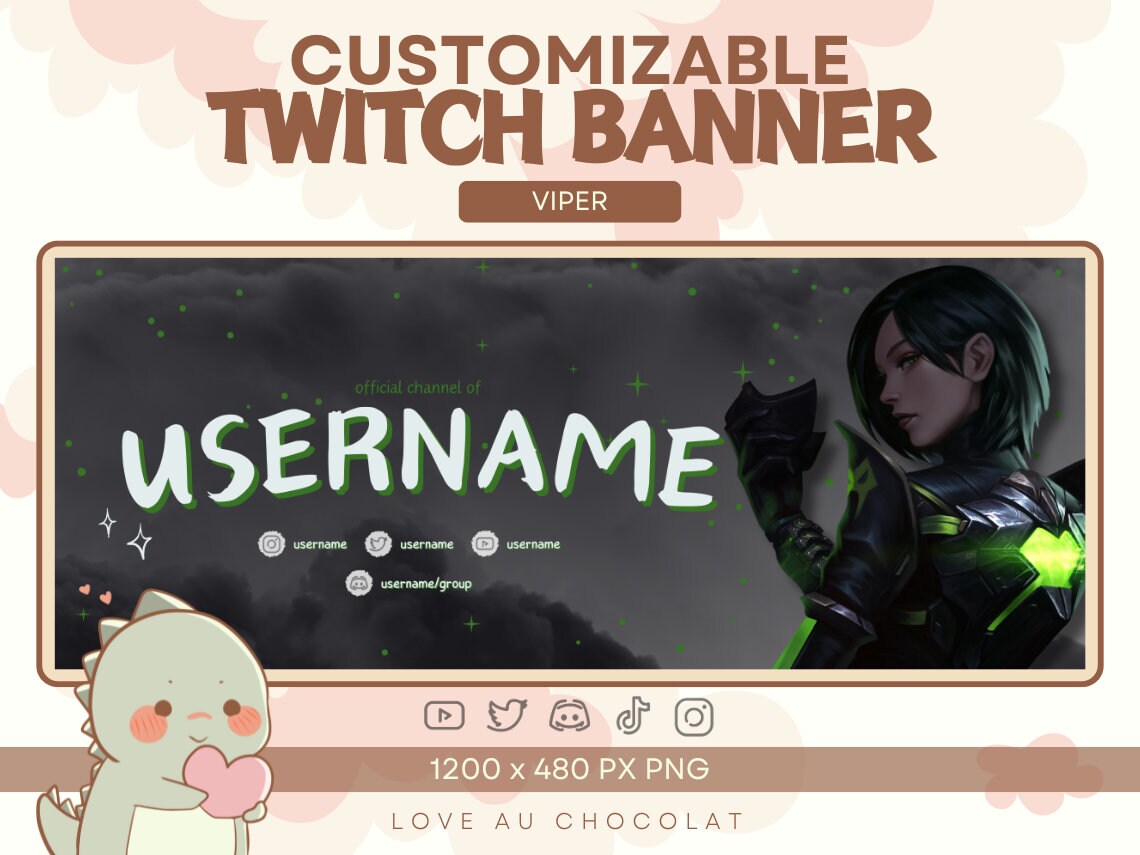 VIPER valorant Customizable Twitch Banner - Etsy