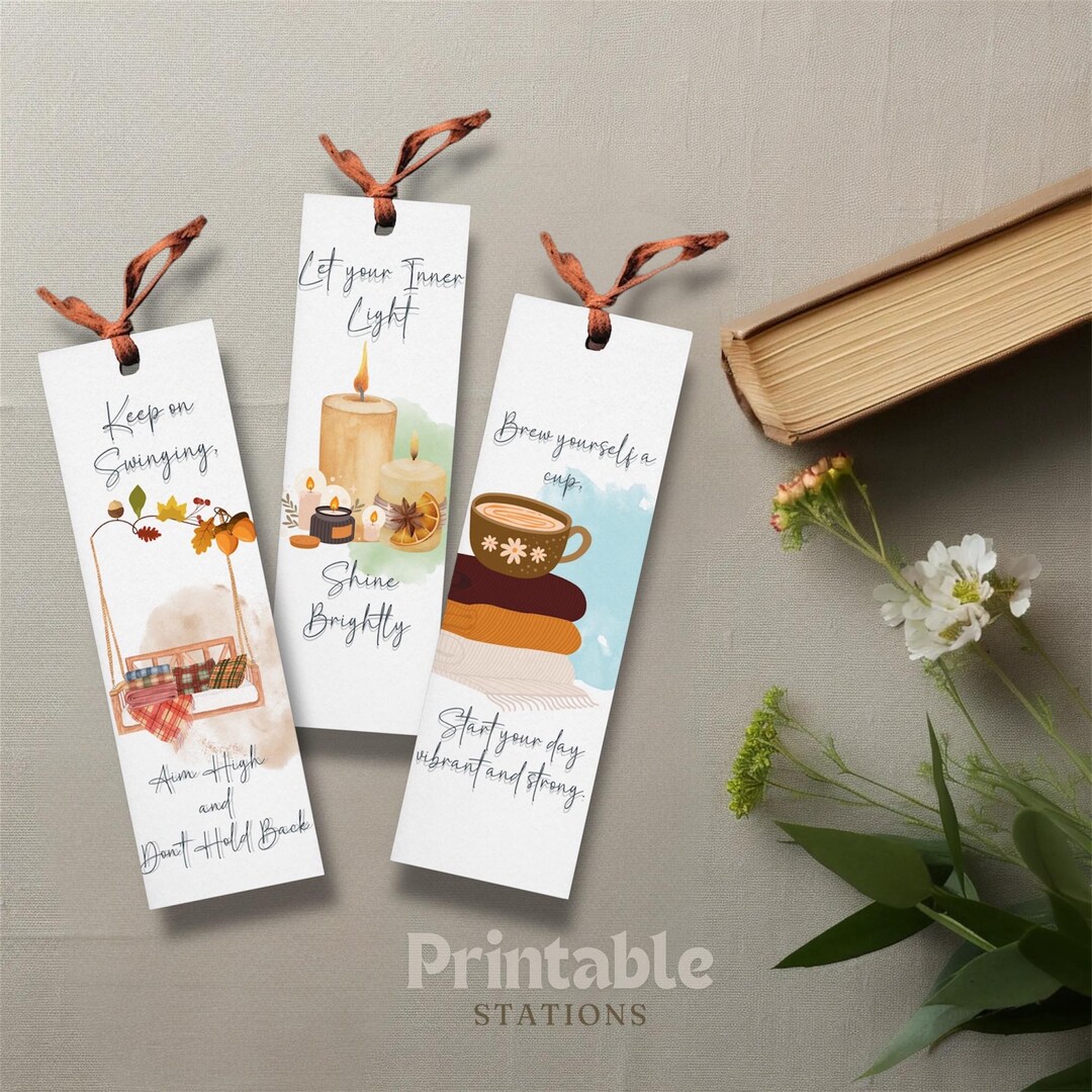 Motivational Printable Bookmarks, Inspirational Prints, Aesthetic ...