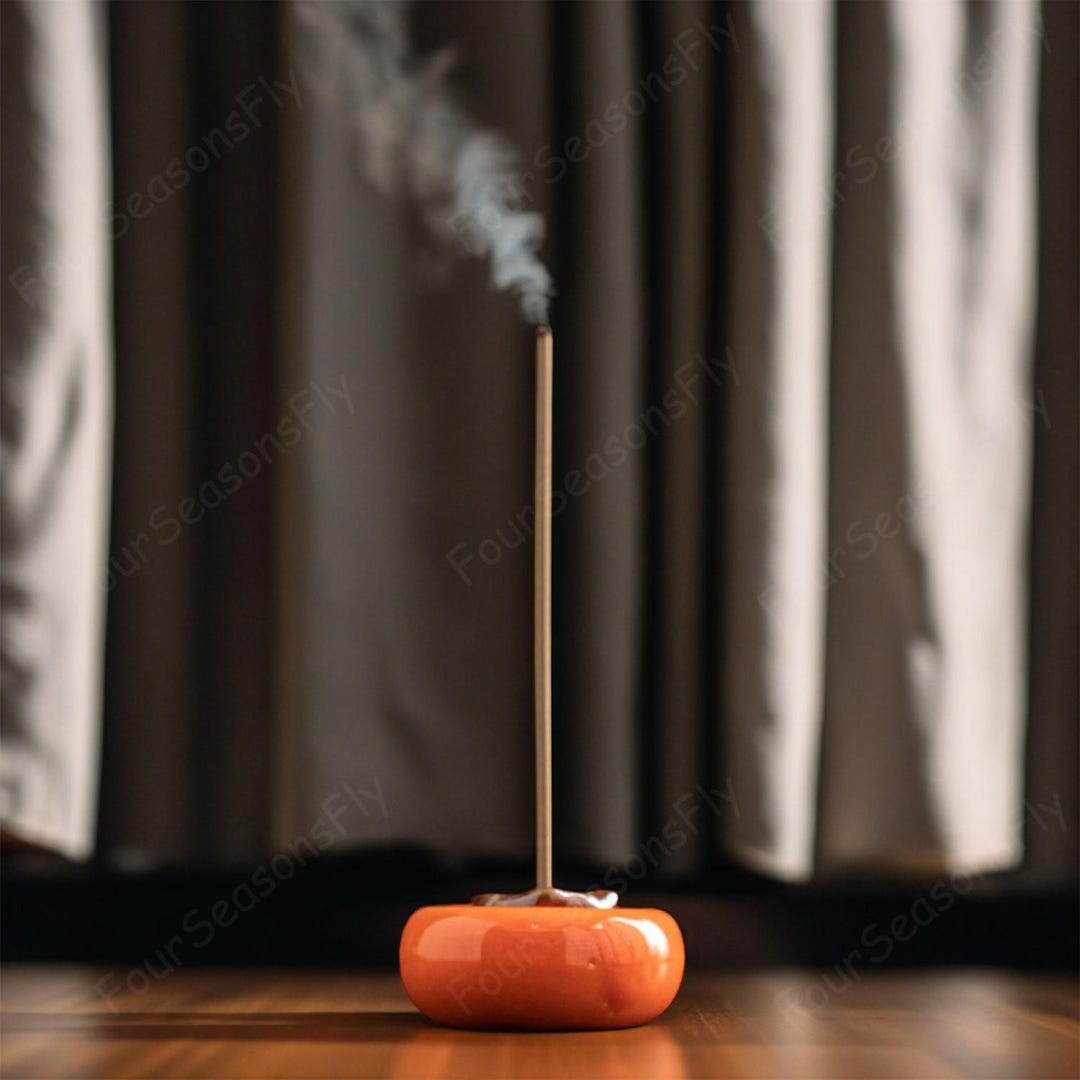 Ceramic Small Persimmon Incense Holder, Incense Base, Ornaments ...
