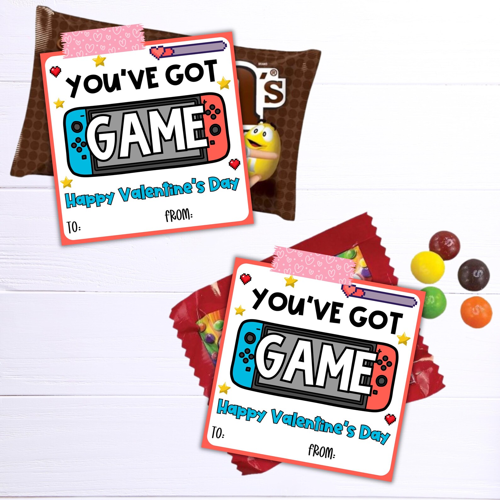 Gamer Valentine's Candy Tag: Video Game Favor (digital Download) - Etsy