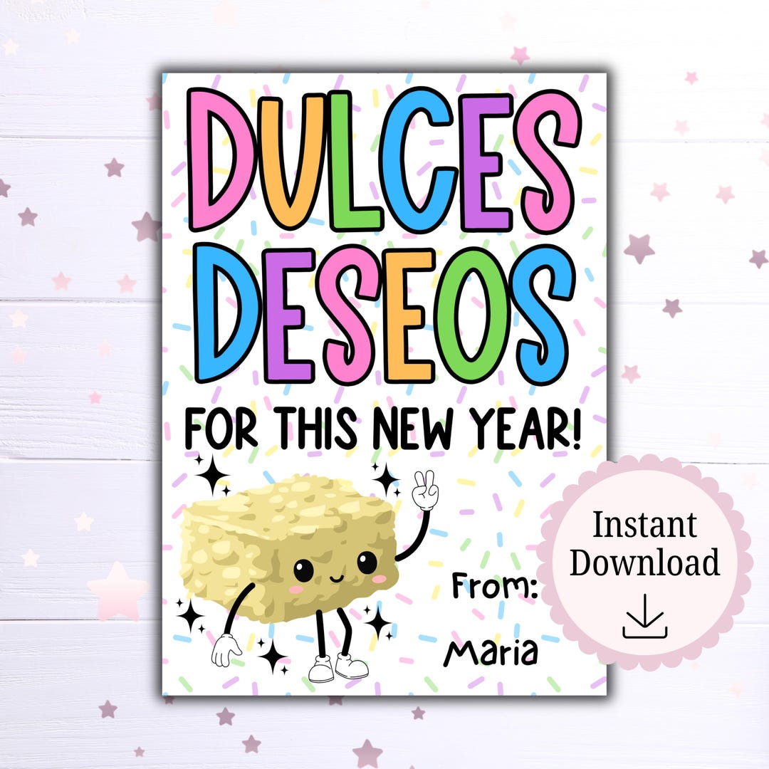Bilingual New School Year Gift Tag: Spanish, Editable (PDF File) - Etsy
