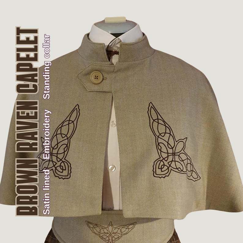 Brown Raven Witch Capelet | Cottagecore Cape - Etsy