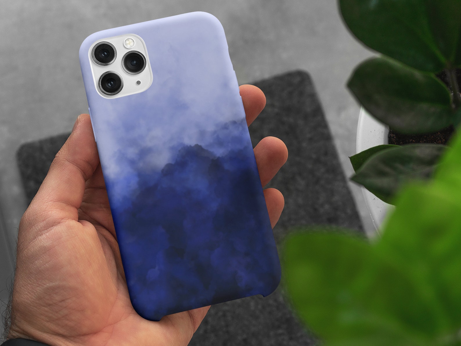 Unique Blue Smoke Design Tough Phone Case - Customizable Sizes - Gift ...