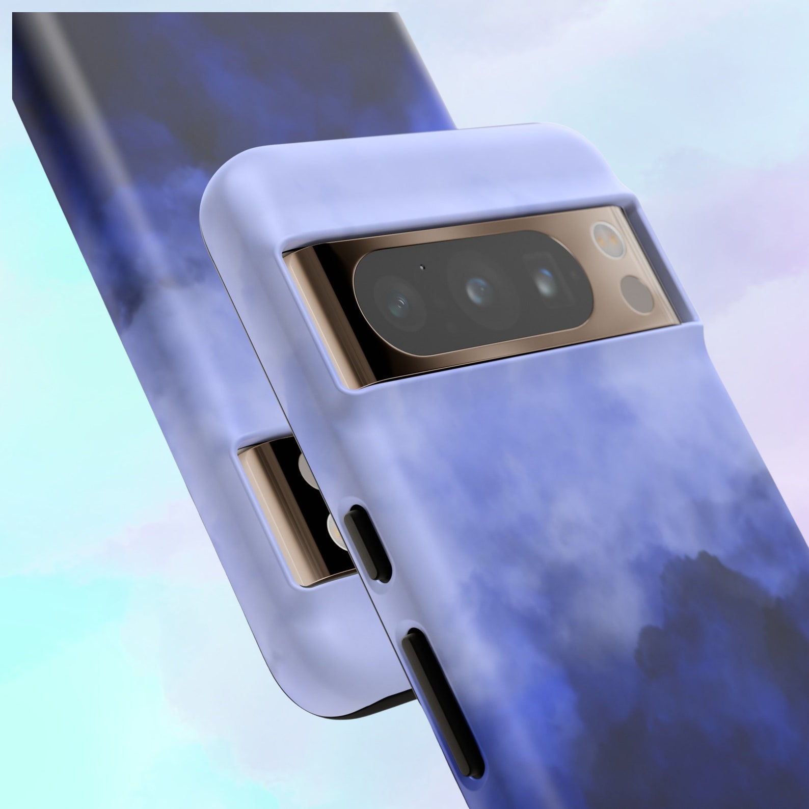 Unique Blue Smoke Design Tough Phone Case - Customizable Sizes - Gift ...