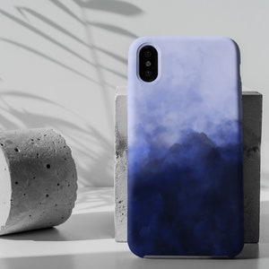 Unique Blue Smoke Design Tough Phone Case - Customizable Sizes - Gift ...