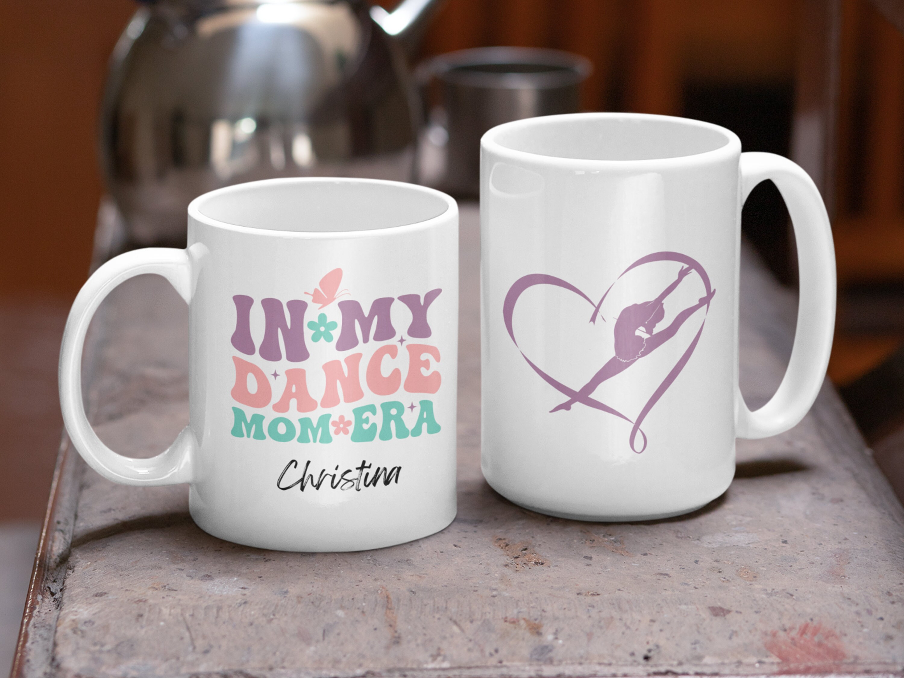 Customizable in My Dance Mom Era Mug With Dancer Illustration Perfect ...