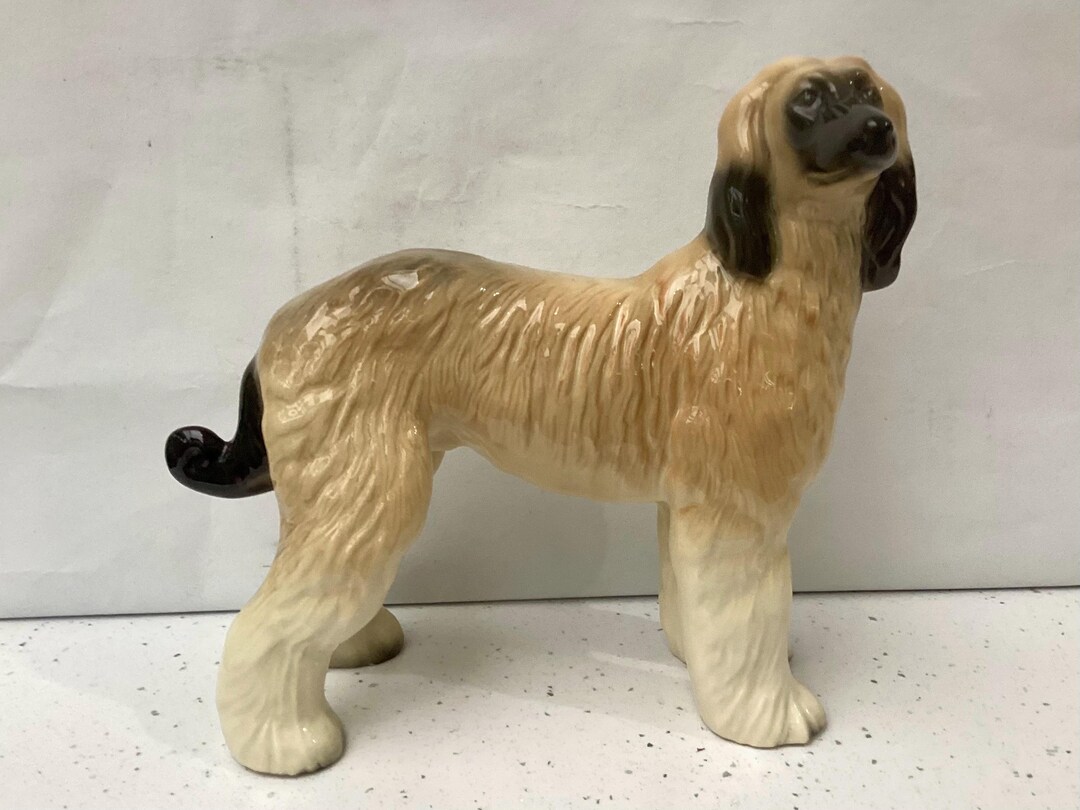 Vintage Porcelain Afghan Hound Figurine by Coopercraft , Made in ...