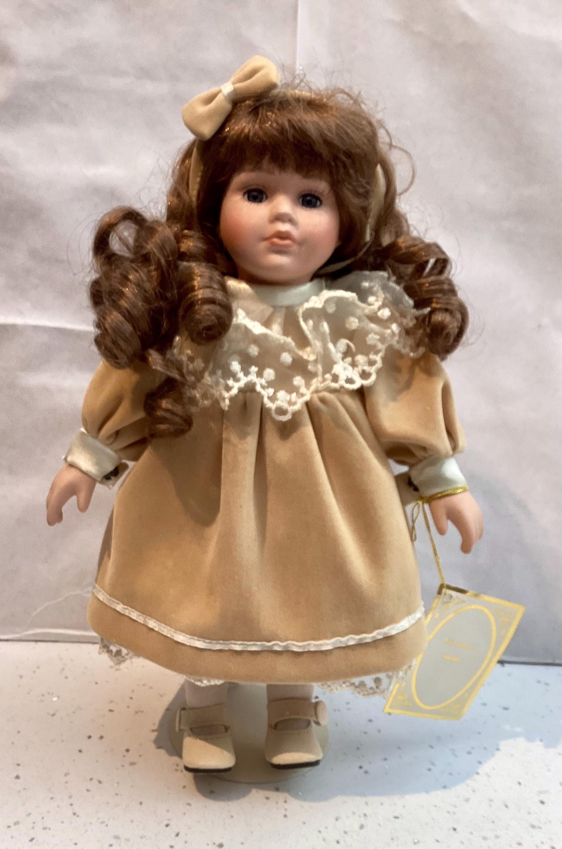 Alberon Porcelain Collectors Doll SHELLEY With Stand, C 1980, Made in ...