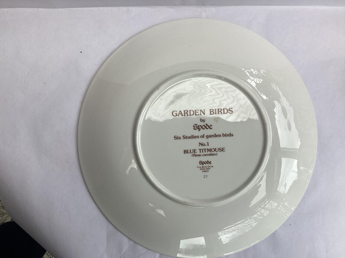 Spode Garden Birds Collectors Plate , No 1 of 6, Blue Titmouse, C1980s ...