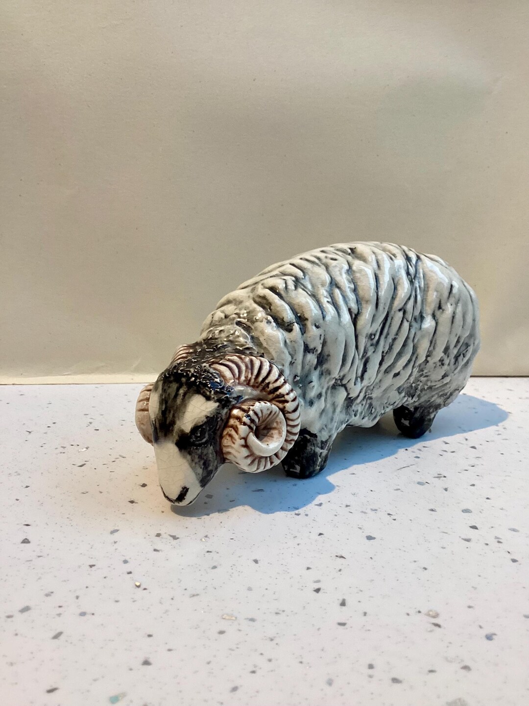 Vintage Ceramic RAM Figurine - Etsy