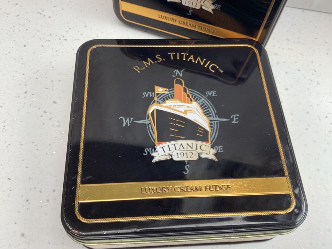 Two R.M.S. Titanic Luxury Irish Cream Fudge Tins ( Empty ) From Dublin Ireland - Etsy