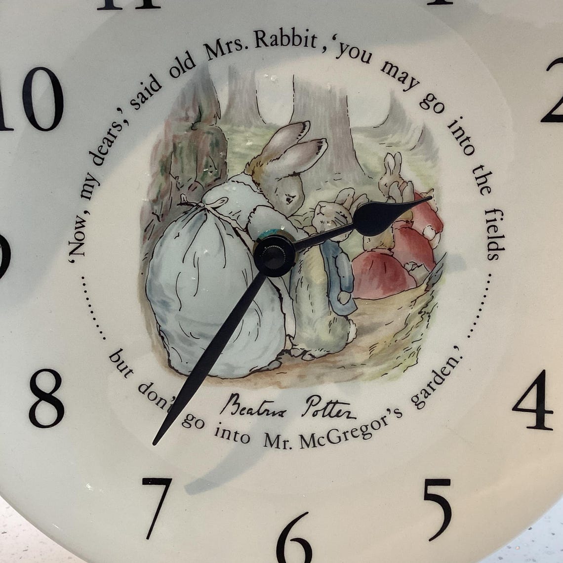 Vintage Wedgwood Beatrix Potter PETER RABBIT Wall Clock , Battery ...