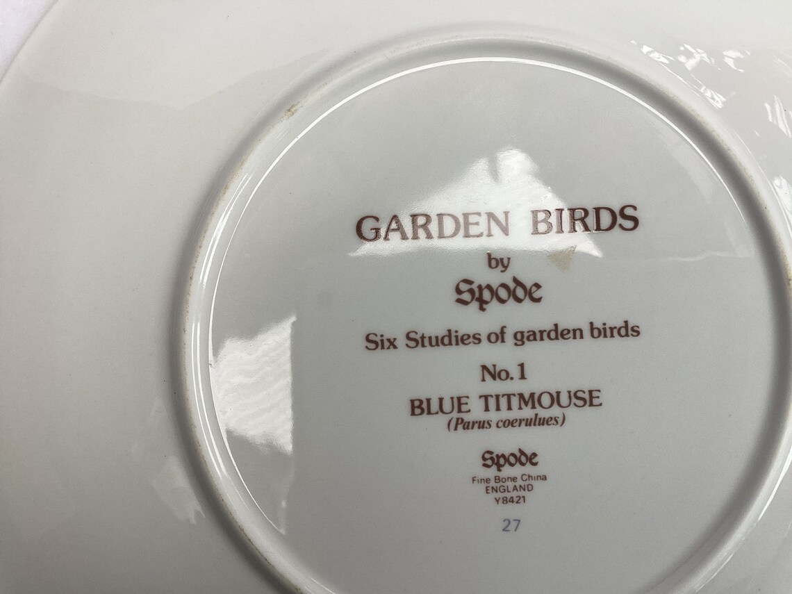 Spode Garden Birds Collectors Plate , No 1 of 6, Blue Titmouse, C1980s ...