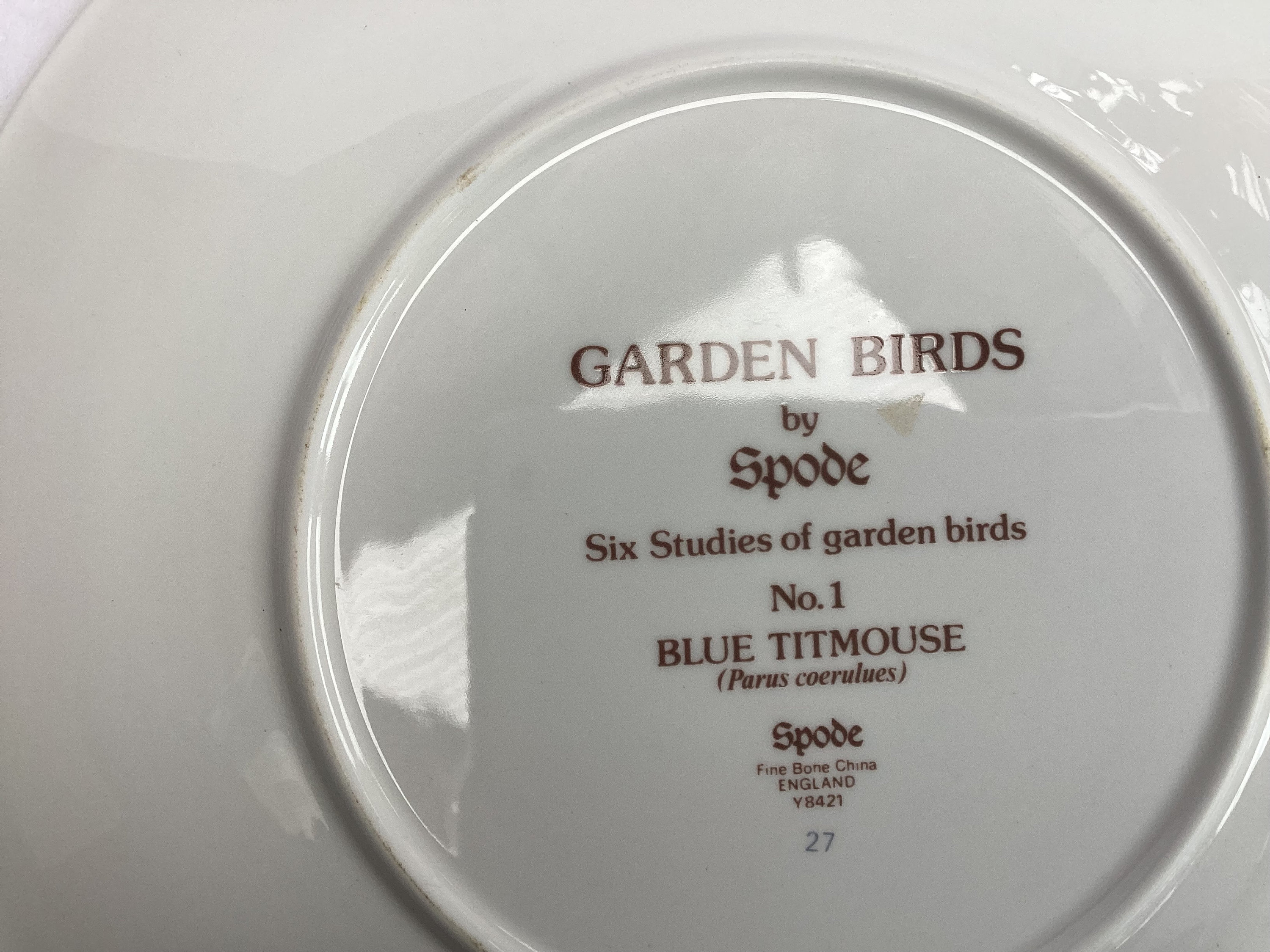 Spode Garden Birds Collectors Plate , No 1 of 6, Blue Titmouse, C1980s ...