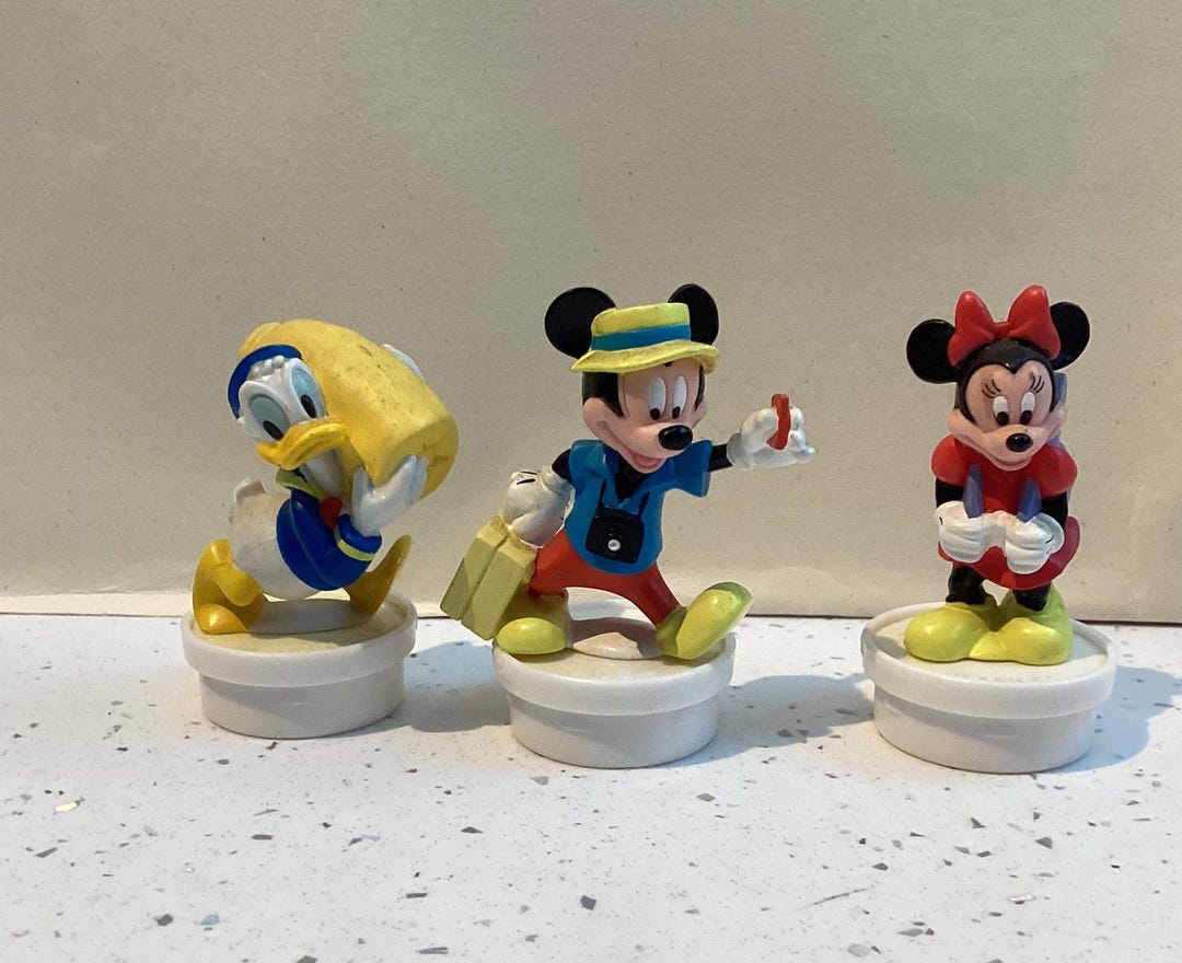 Set of 3 Plastic Disney Characters by Nestle - Etsy