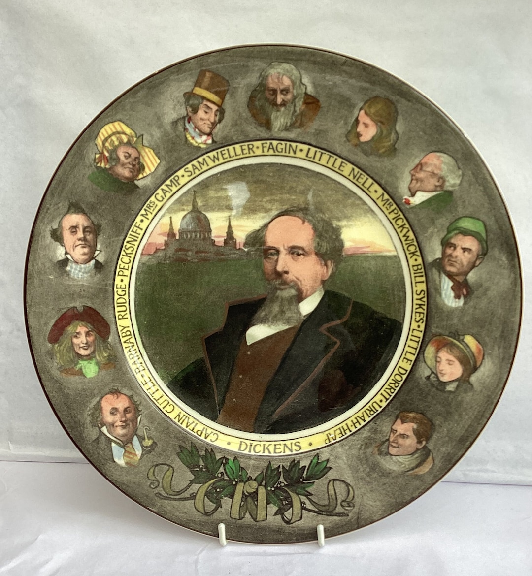 Charles Dickens and Characters Bone China Plate by Royal Doulton D 6306 ...
