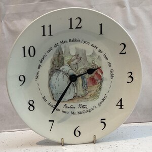 Vintage Wedgwood Beatrix Potter PETER RABBIT Wall Clock , Battery ...