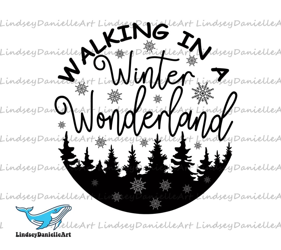 Walking in A Winter Wonderland SVG, PNG Files, Winter Scene Svg, Winter ...
