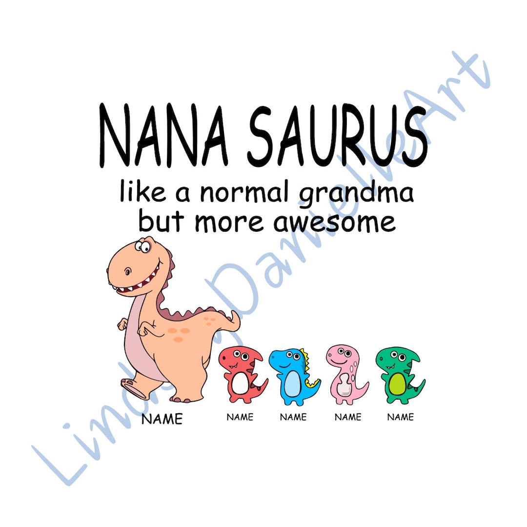 Nanasaurus Like A Normal Grandma but More Awesome Svg, Gifts for Mom ...