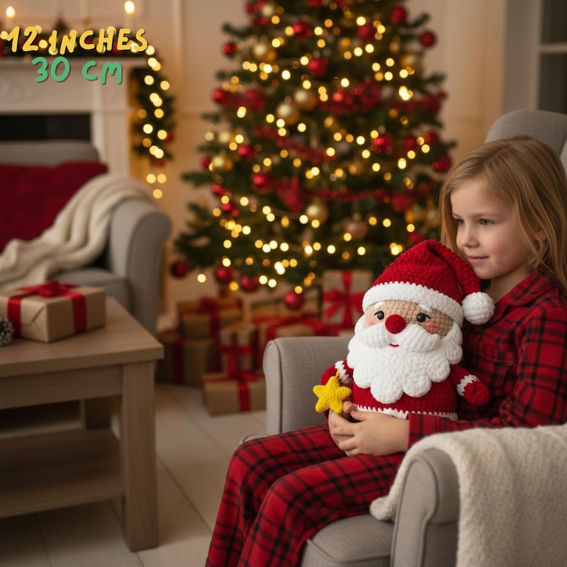 Large Stuffed Santa - Etsy