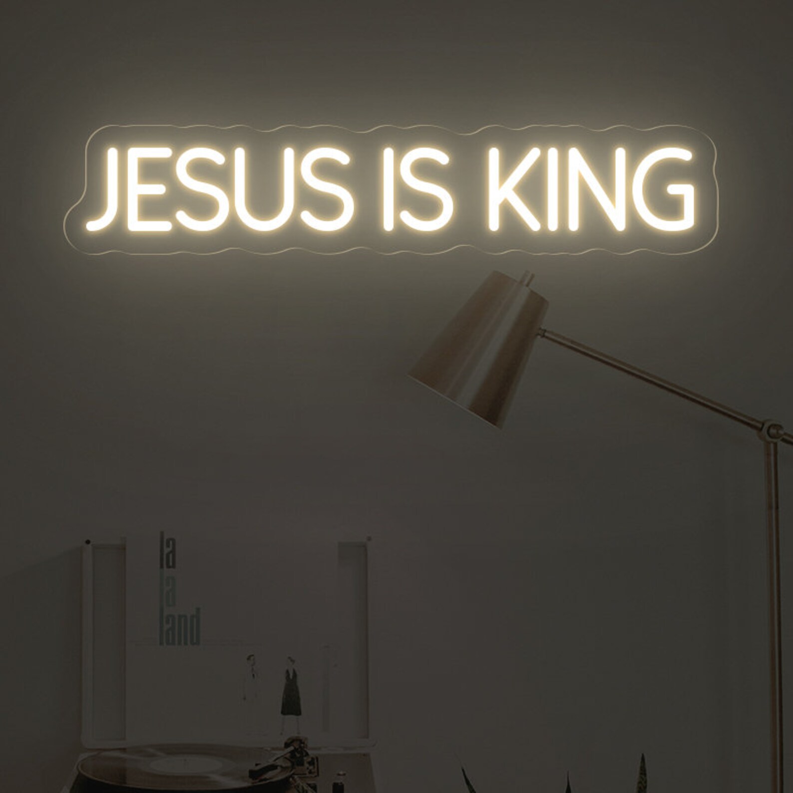 Jesus is King Neon Sign,jesus Led Light Sign,handmade Led Light Sign ...